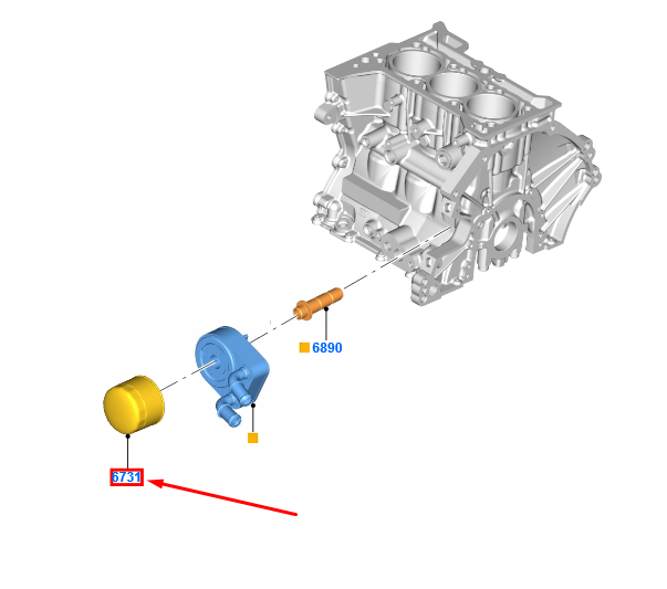 OEM Ford Focus Mk4 C519 Oil Filter H6bg-6714-ba 2207993 for sale online ...