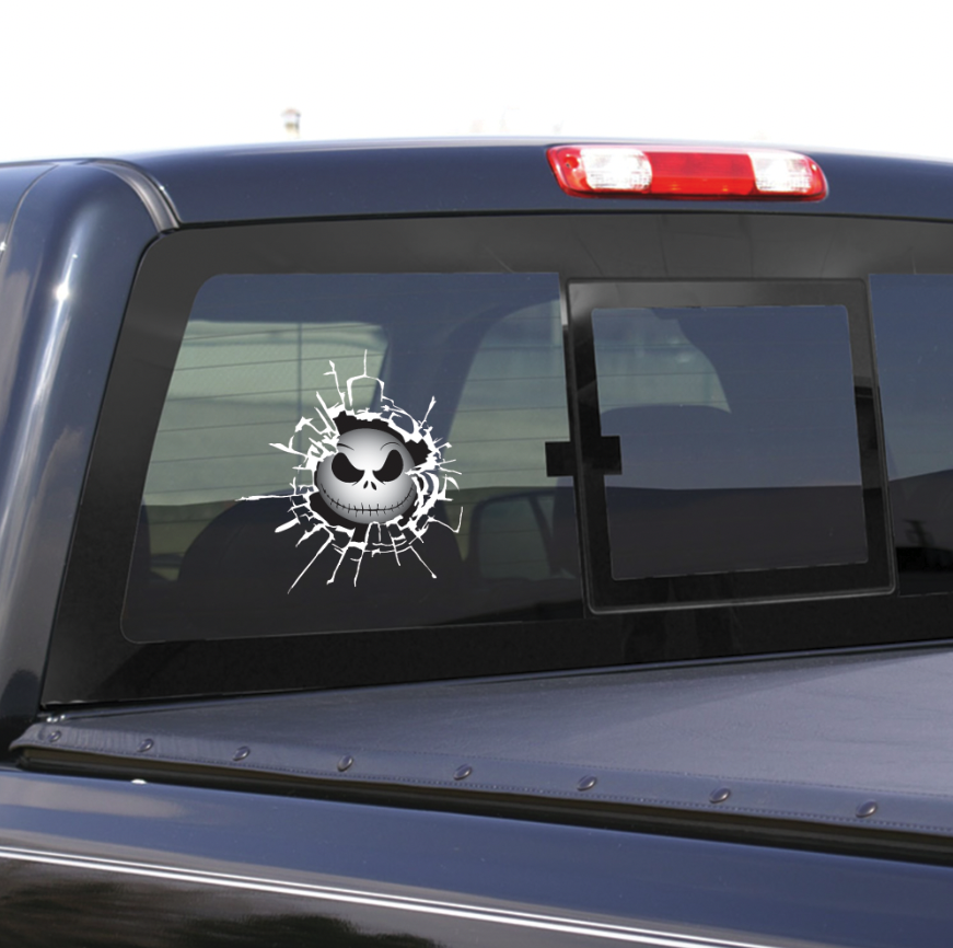 Jack Skellington Broken Glass Sticker Decal For Windows Cars Trucks ...