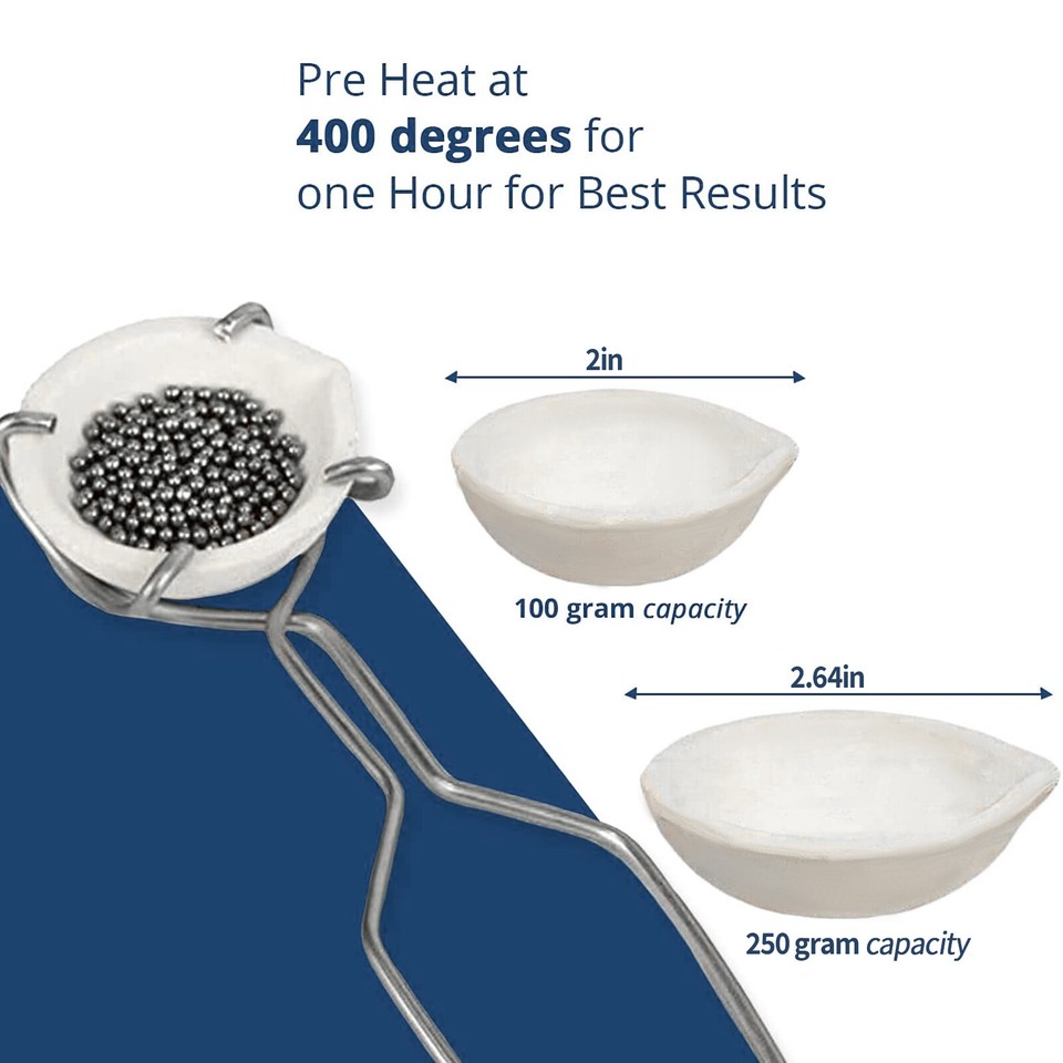 Ceramic Melting Crucible Dish Set Small Whip Tong Set Melting Gold ...