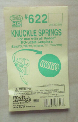 HO Knuckle Springs for Delayed Action Couplers Kadee 622 Train ...