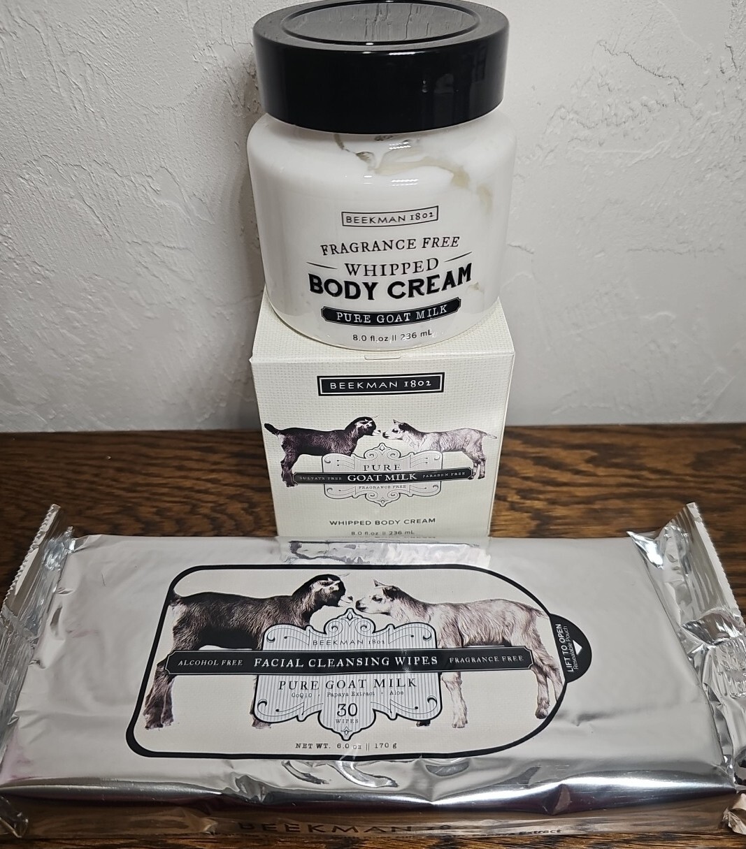 Beekman 1802 Pure Goat Milk Whipped Body Cream & Wipes Fragence Free ...