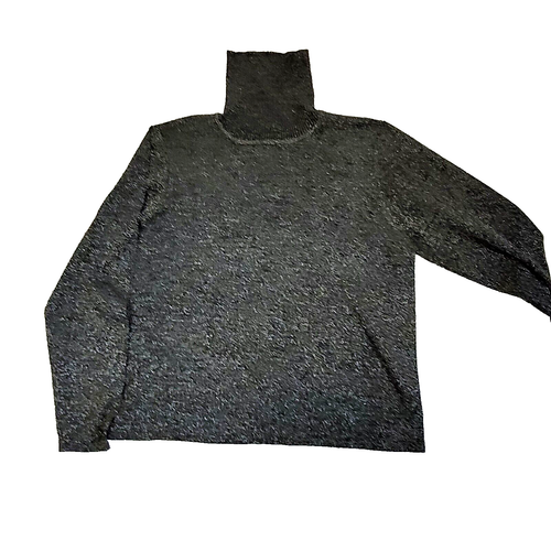 vintage QVC Susan Graver Top Womens XL Turtleneck Black Sparkles Night ...