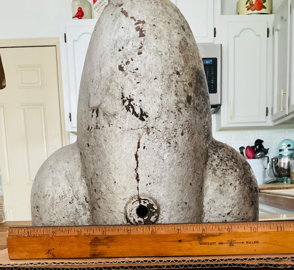 Antique vtg RAILROAD Signal Sign Post FINIAL Electrical Pole Cast Iron ...