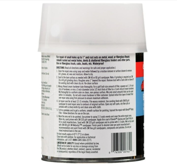 Bondo-Hair Long Strand Fiberglass Reinforced Filler 00762 1 Quart works ...