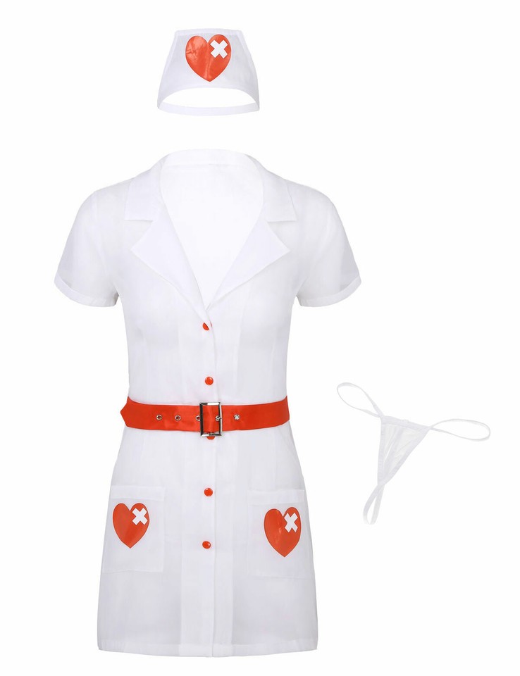 Sexy Women Nurse Doctor Uniform Outfit Costume Halloween Cosplay Fancy ...