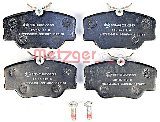 Metzger Disc Brake Pad Set Front for MERCEDES 190 A124 C124 S124 ...