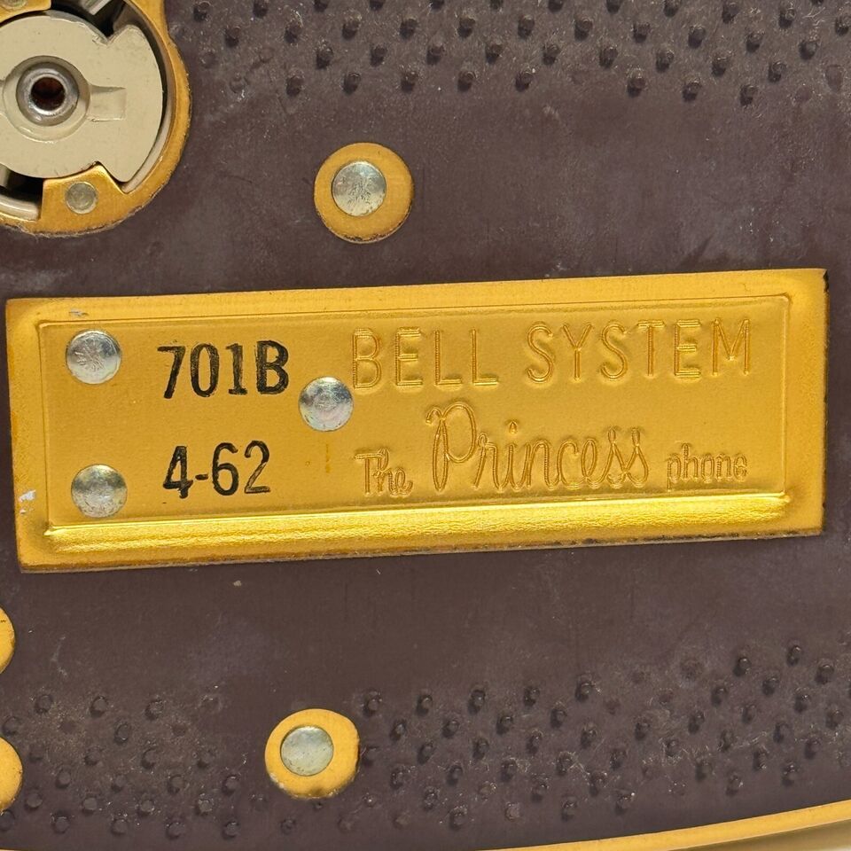 Vintage Rotary Princess Rotary Phone 701B Cream 1962 DATES MATCH Ext ...