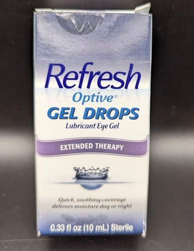 Refresh Optive Gel Drops Lubricant Eye Gel 0.33 fl oz 10 mL Exp 10/24 ...