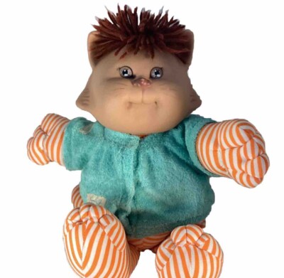 Vintage 1983 Cabbage Patch Kid Koosas Cat Orange Stripe CPK Animals ...