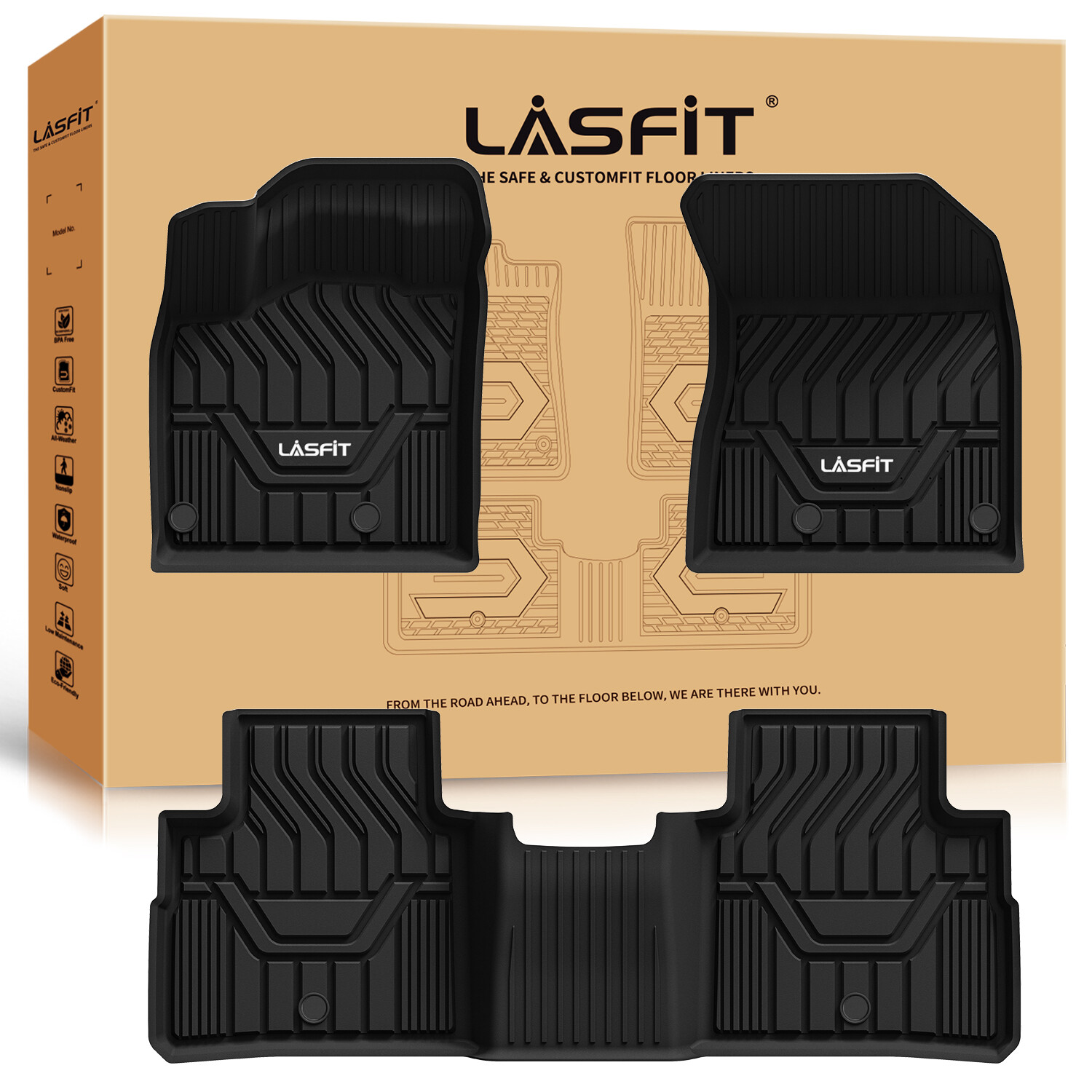 Lasfit TPE Floor Mats Liners for Nissan Rogue 2021 2022 2023 All ...