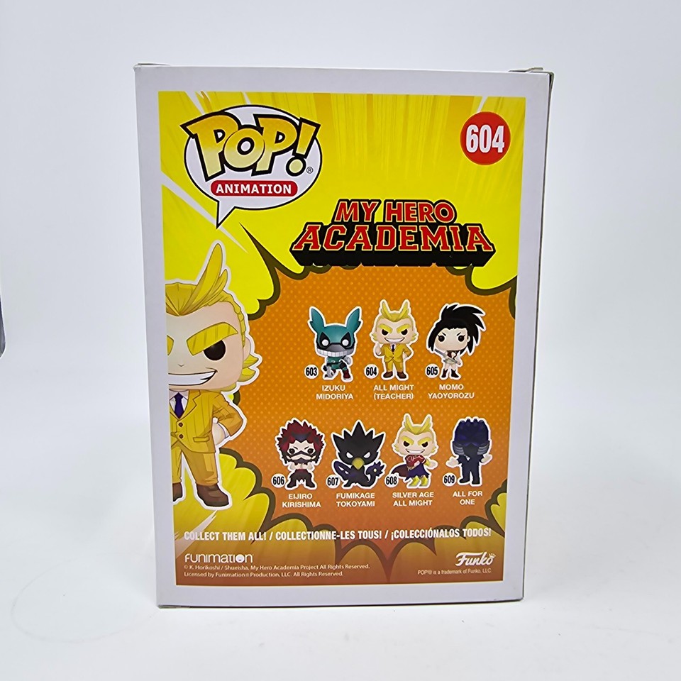 Funko Pop My Hero Academia All Might Teacher #604 Vinyl Figure With ...