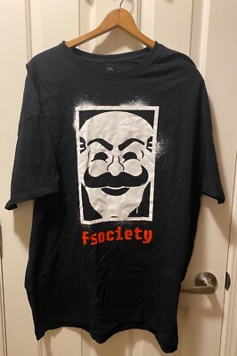 Mr Robot Mens Shirt Black fsociety Loot Crate Exclusive Graphic Tee 3X ...