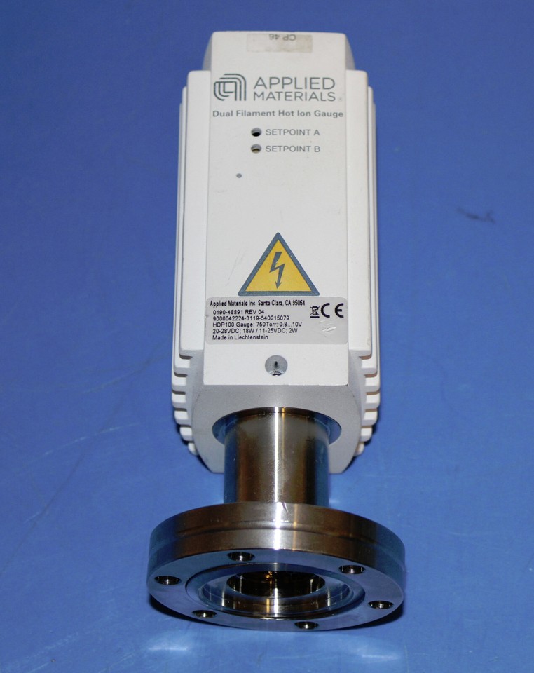 APPLIED MATERIALS DUAL FILAMENT HOT ION GAUGE W/SENSOR 0190-48891 AMAT ...