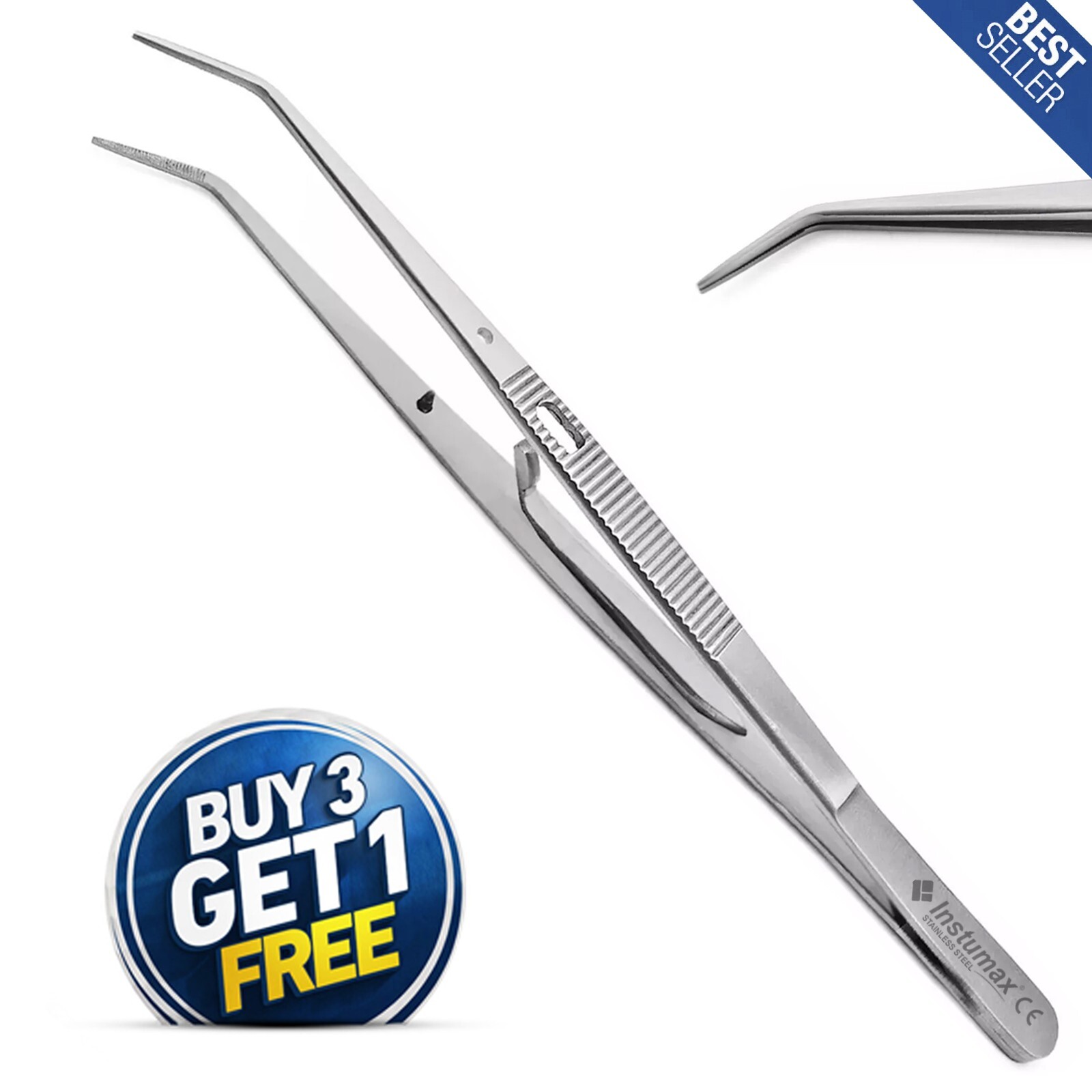 Dental Surgical Locking Tweezers Self Lock Cotton Dressing Forceps ...