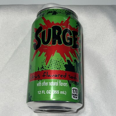 Surge Soda Discontinued 12oz can Collectible Energy Coca Cola Vintage ...