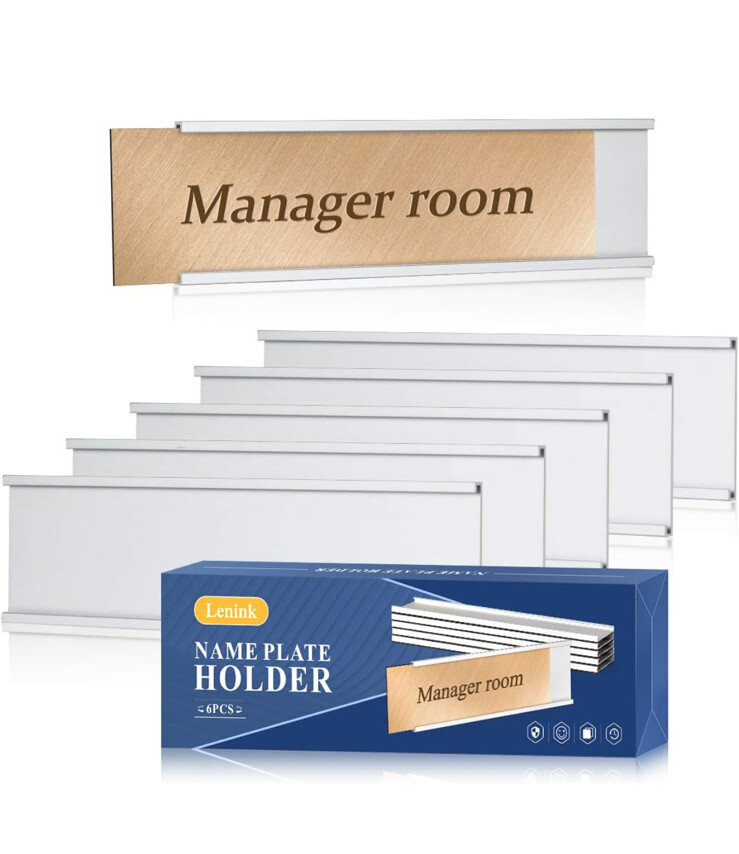 Wall Mount Office Name Plates Lenink 6Pcs Name Plate Holder, Wall
