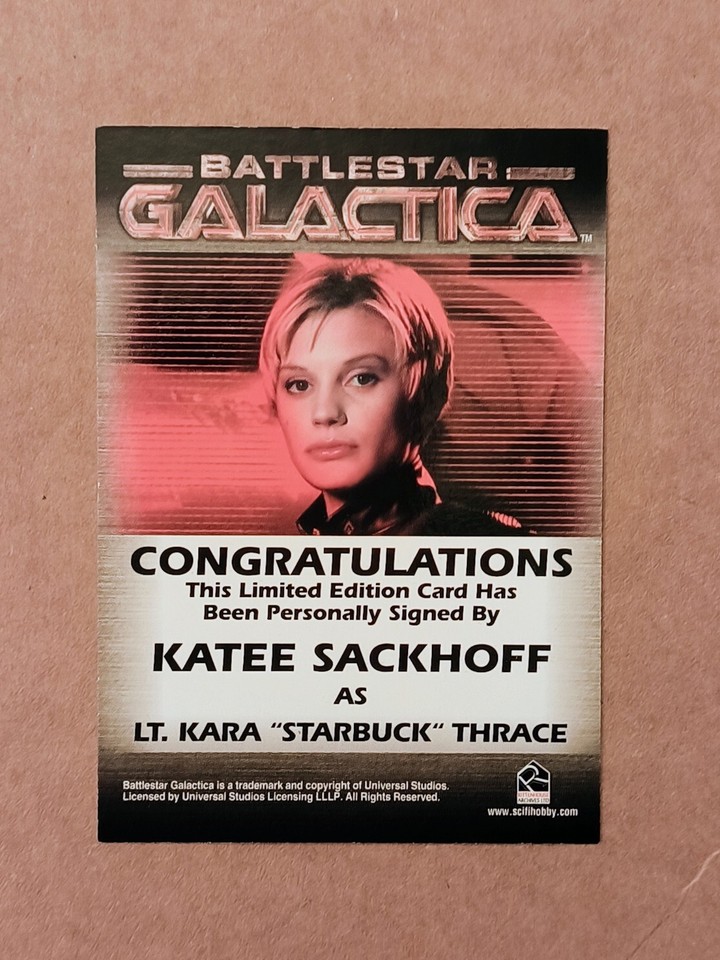 Battlestar Galactica Premiere Edition Katee Sackhoff Autograph Card | eBay