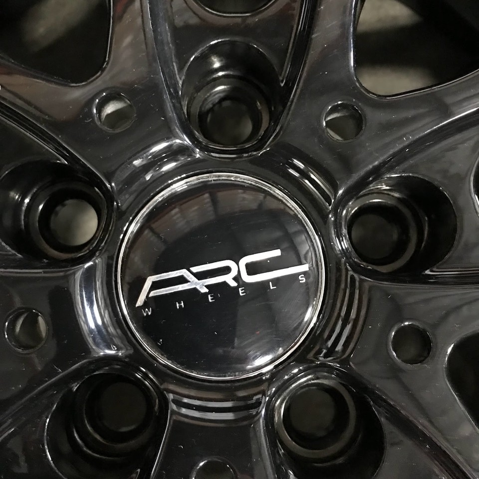 Used 18x9 ARC AR6 AR06 5x112 35 73.1 Black Wheels set(4) | eBay