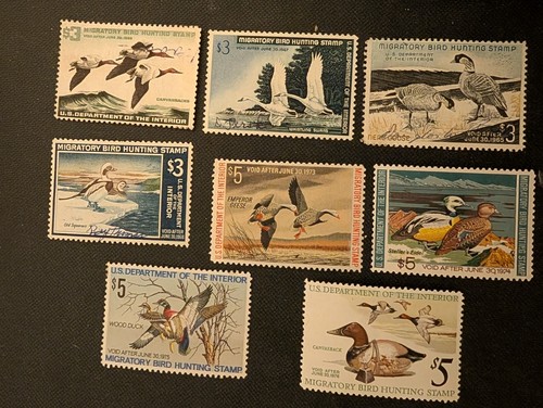 8 Fed Duck Stamps RW31-34 (1964-66) Used, RW39-42 (1972-1975)MNH | eBay
