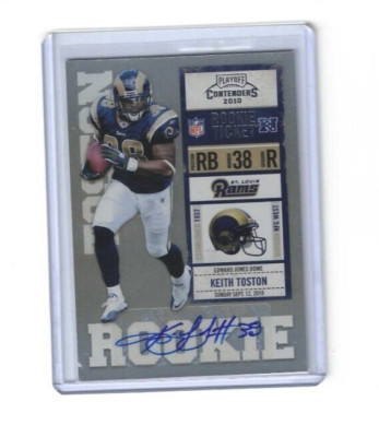2010 Playoff Contenders Football #159 Keith Toston RC St. Louis Rams ...