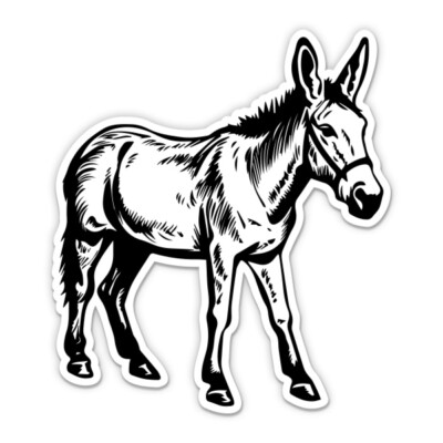 Donkey Vinyl Sticker - SELECT SIZE | eBay