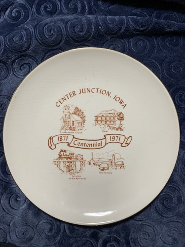 Collector’s Centennial Plate Center Junction, Iowa 1871 To 1971 | eBay