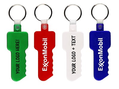 100 Personalized Key Shape Plastic Key Tag Printed with Your Logo or ...