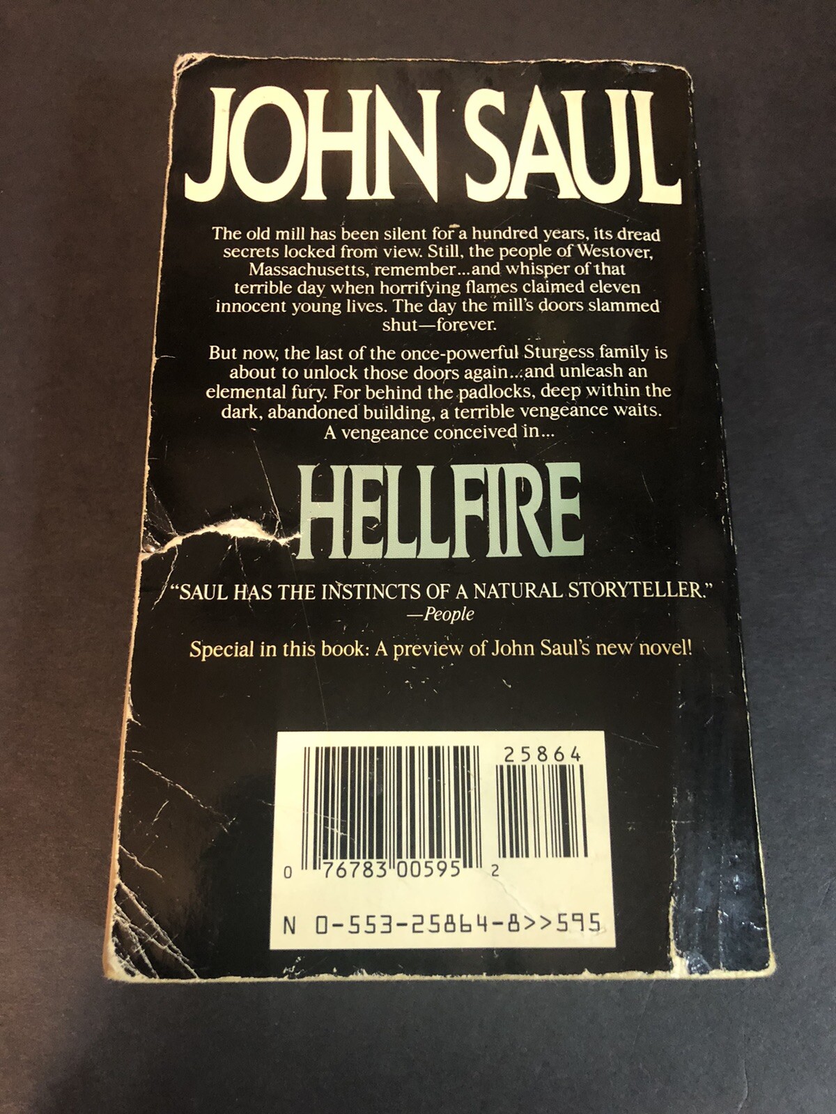HELLFIRE by John Saul 1986 Paperback Bantam Books 9780553288346| eBay