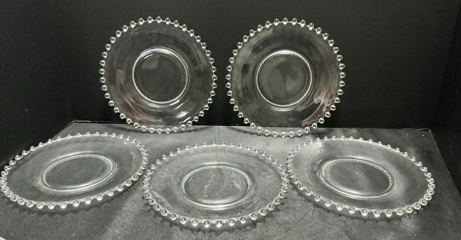 Vintage Imperial Glass Candlewick Bubble 7.5" Bread Plates (5) | eBay