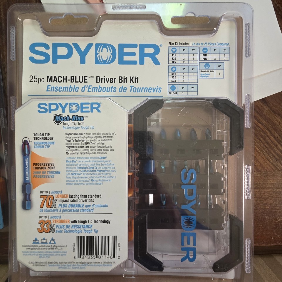 Spider Mach Blue 25 Piece Impact Drill Set | eBay