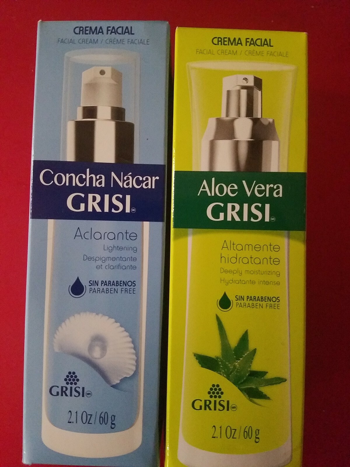 2 PACK CONCHA NACAR GRISI LIGHTENING FACIAL CREAM & GRISI ALOE VERA | eBay