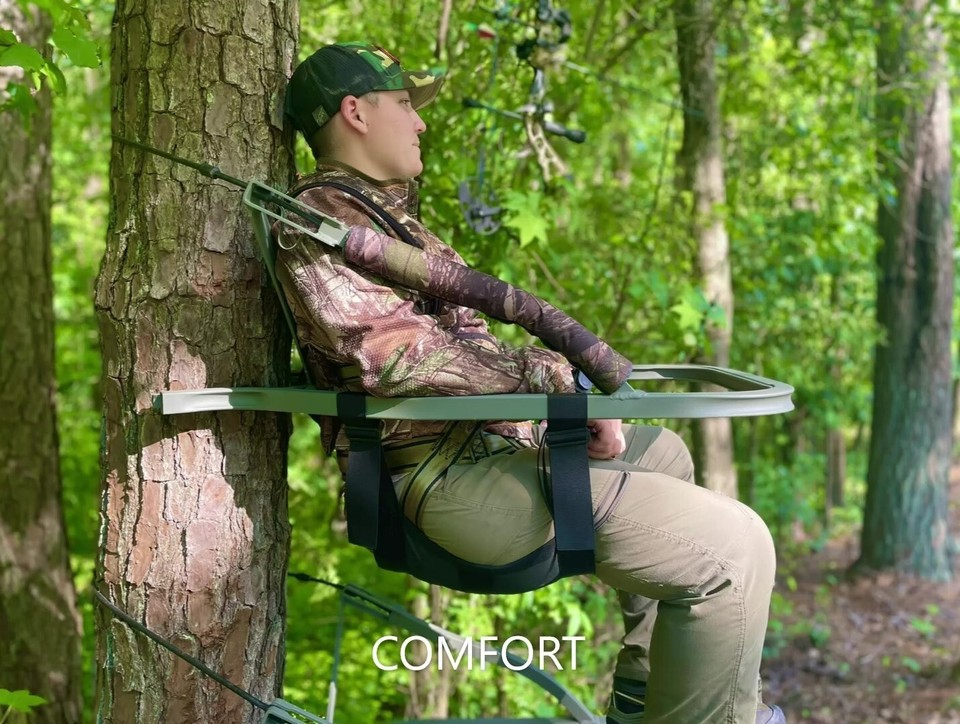 Rustic Outdoor Universal Treestand 21" x 14" SEAT-Plus two FREE Arm ...