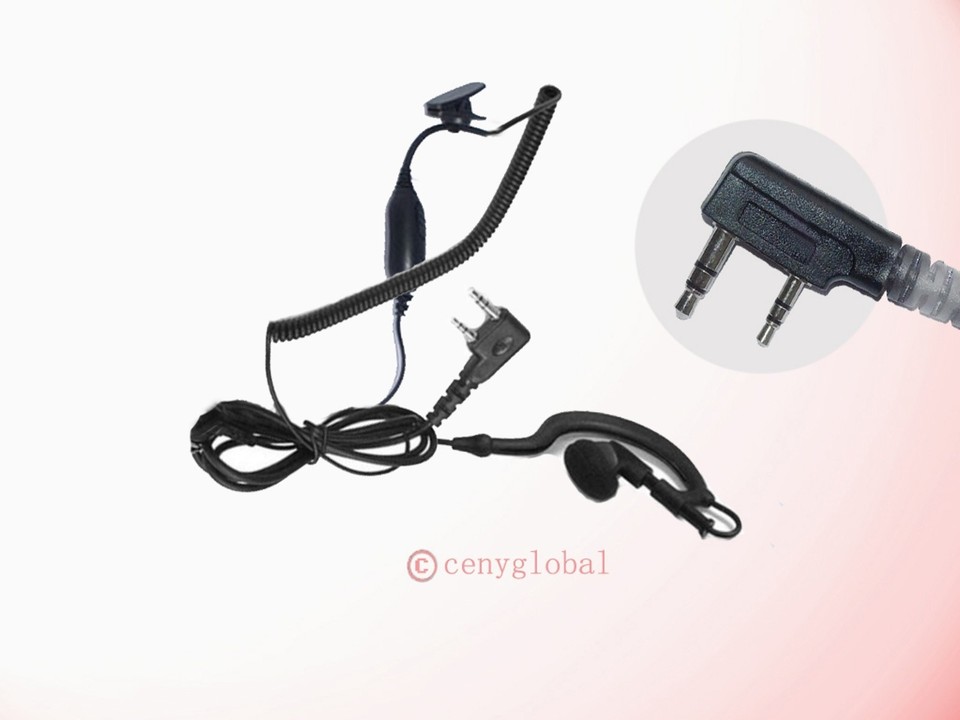Secret Service Type Headset Ear Earpiece For Kenwood Two-Way Radio ...