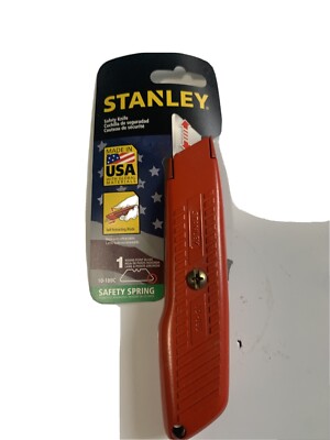 STANLEY 10-189C Self-Retracting Safety Blade Utility Knife Orange New ...