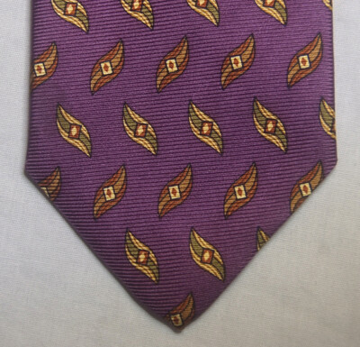 Paul Stuart Purple Silk Geometric Tie. 3.5" x 61" | eBay
