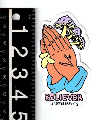 Stickie Bandits Believer Sticker 2.5 in x 4.5 in Multicolor Skateboard ...