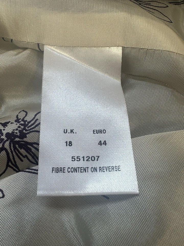 NEW Kaliko UK18 dark purple linen-blend jacket with crinkle finish and ...