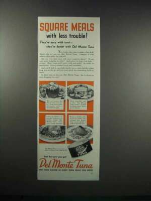 1938 Del Monte Tuna Ad - Square Meals | eBay