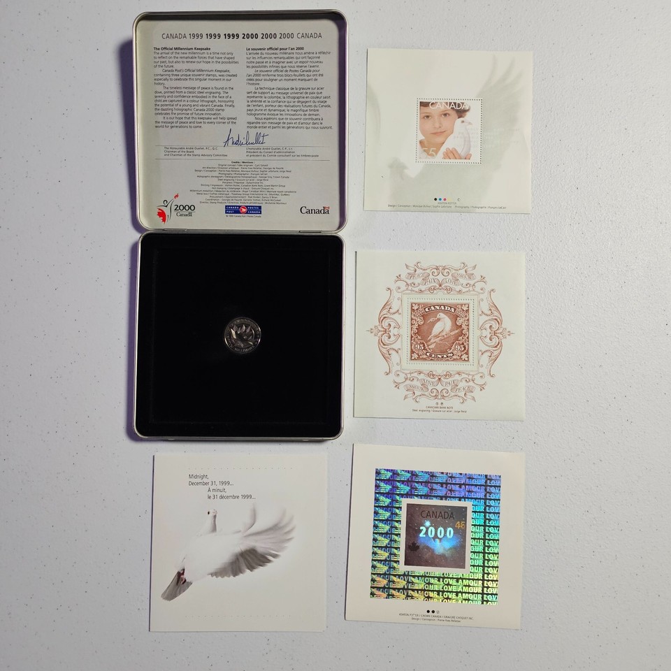 Canada Post - 1999-2000 OFFICIAL MILLENNIUM KEEPSAKE STAMPS and COIN ...