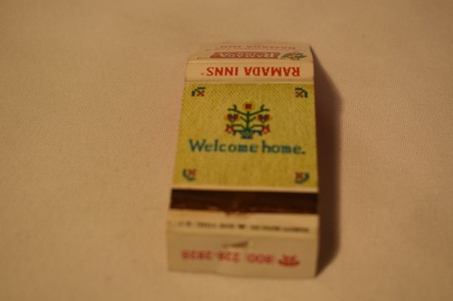 Ramada Inn Welcome Home Cross Stitch Sampler Matchbook Cover | eBay