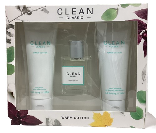 Clean Classic WARM COTTON Gift Set 3 Pieces As Pictured, New READ ...
