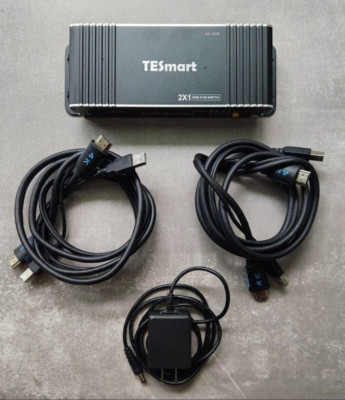 TESmart HDMI KVM Switch 2 in/1 Out 4K 2 Ports with USB Port | eBay