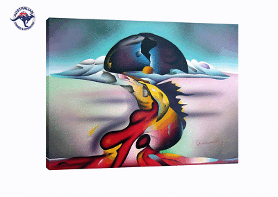 ABSTRACT AIRBRUSH PAINTING TECHNIQUE ON CANVAS MODERN DECOR WALL ART ...