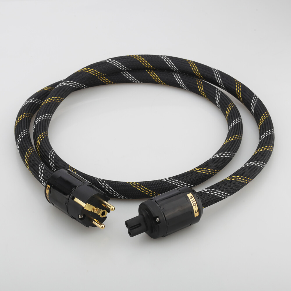 P101 HiFi Audiophile Power Cord C7 IEC Female Figure 8 US EU AU AC Plug ...