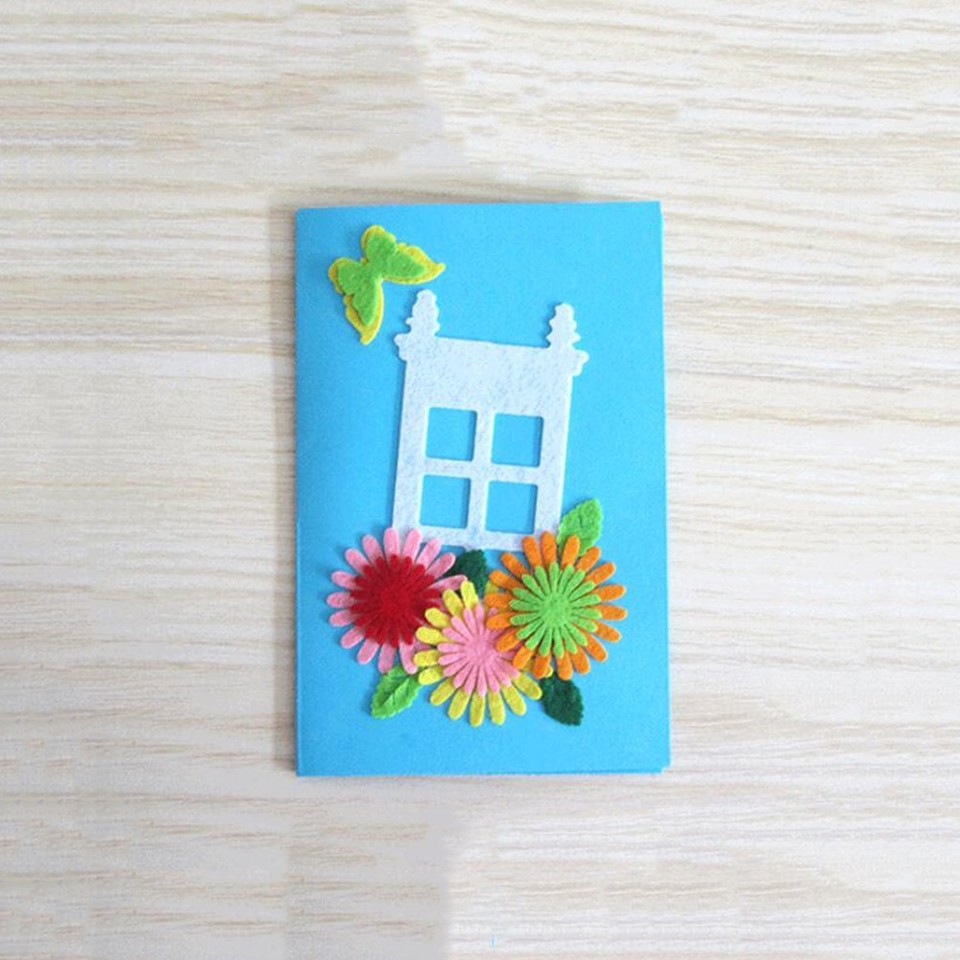 4 Pcs Making Kit DIY Handmade Greeting Kit Christmas Folded Cards and ...