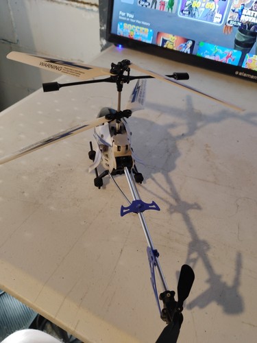 Sky Rover King Radio Control Helicopter in Blue and White NO REMOTE NOT ...