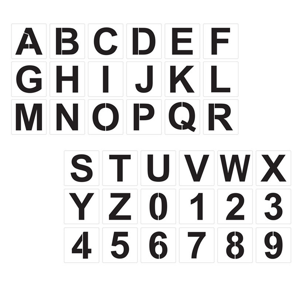 1 Set Large Alphabet Stencils Letter and Number Stencils for Painting ...