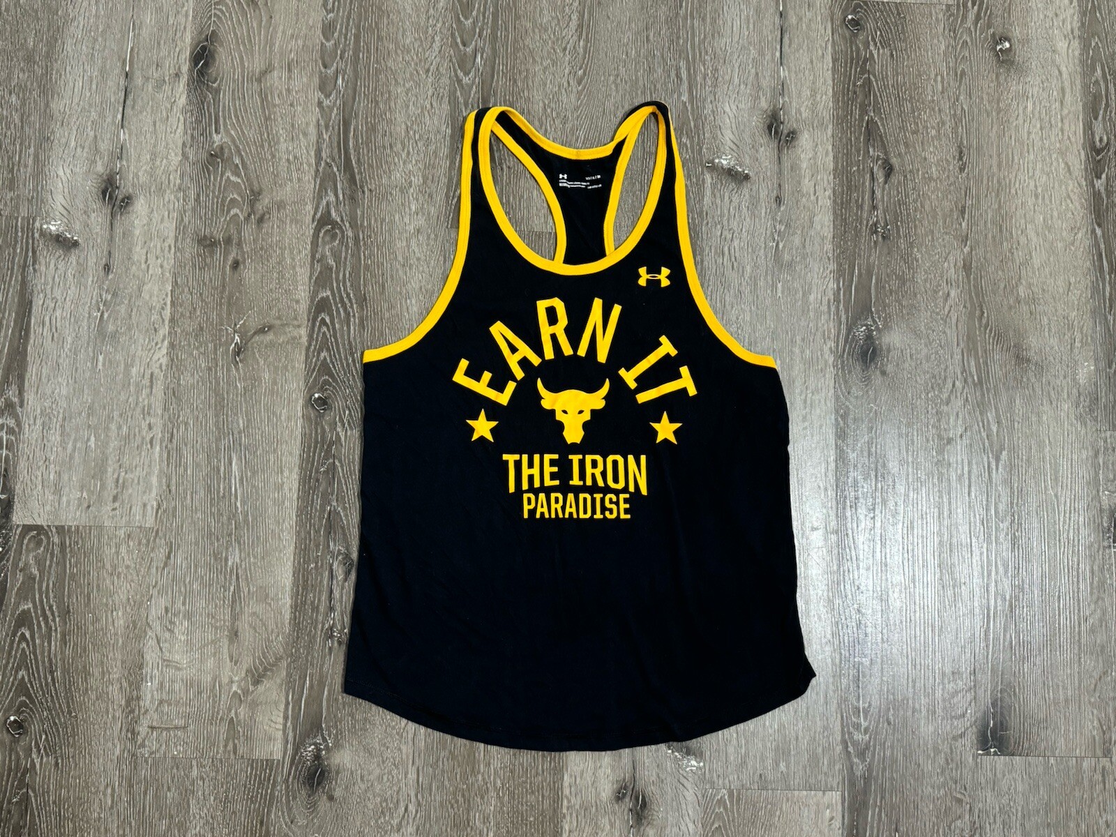 Under Armour Shirt Mens Medium Project Rock Tank Top Stringer Workout ...