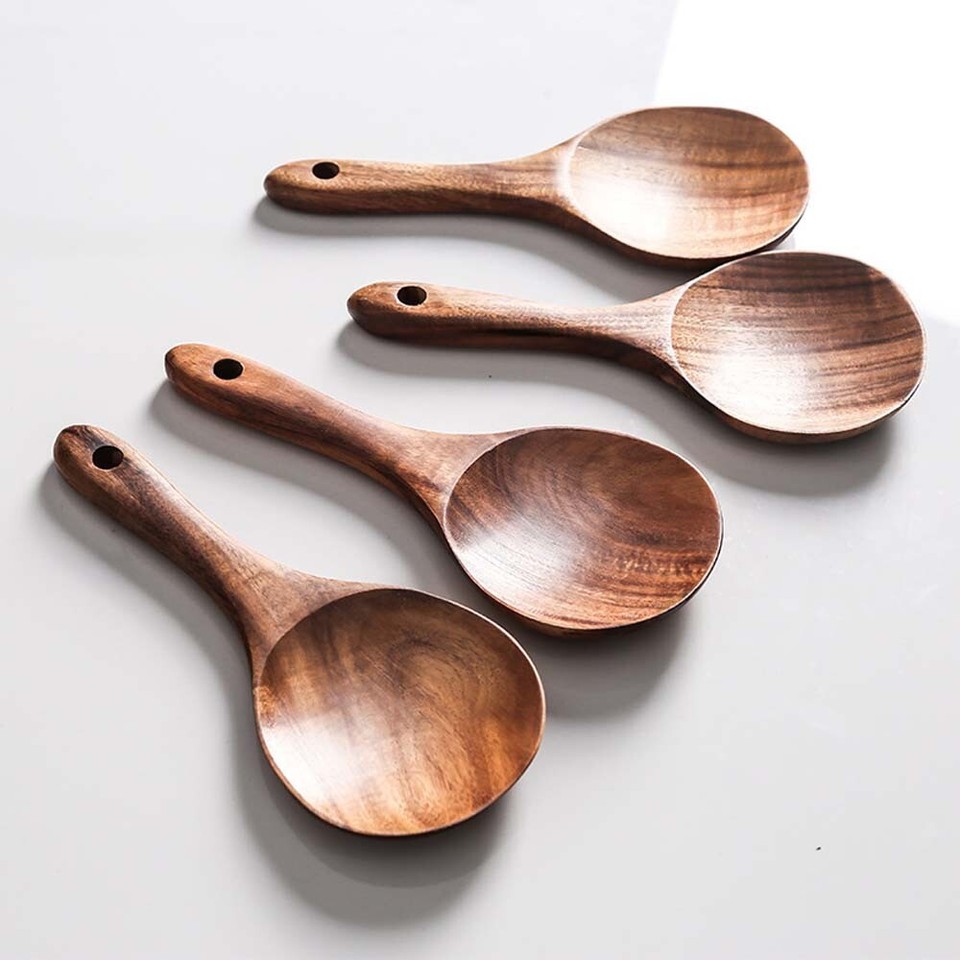 Kitchen accessories Wooden Rice Scooper Rice spoon Cooking tools Rice ...