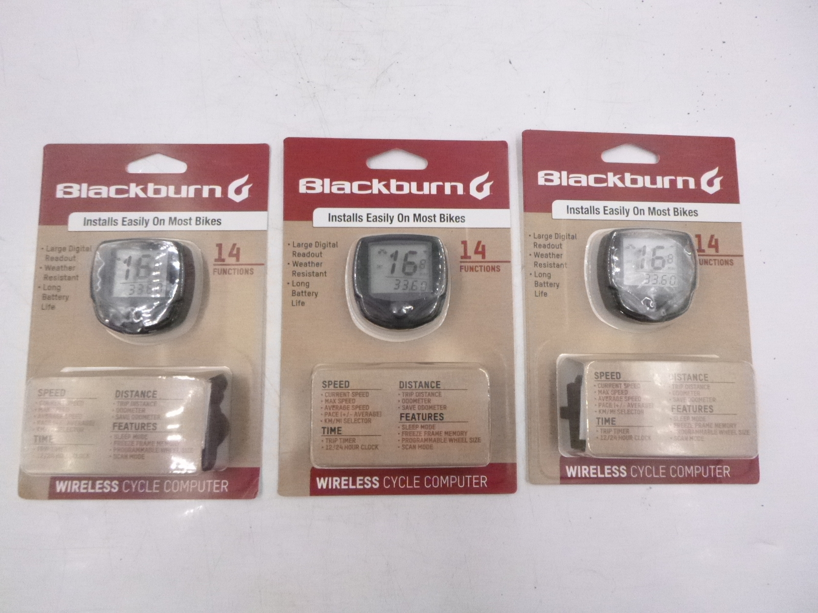 3 Pack Blackburn Wireless Cycle Computer 14 Functions | eBay